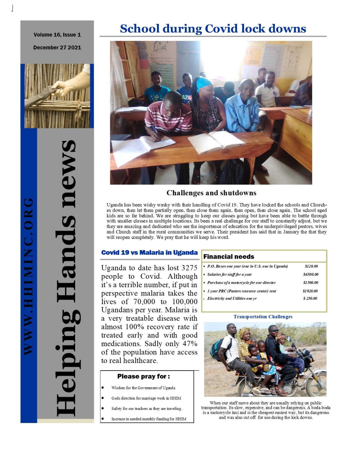 Newsletter - Helping Hands International Ministries Inc.
